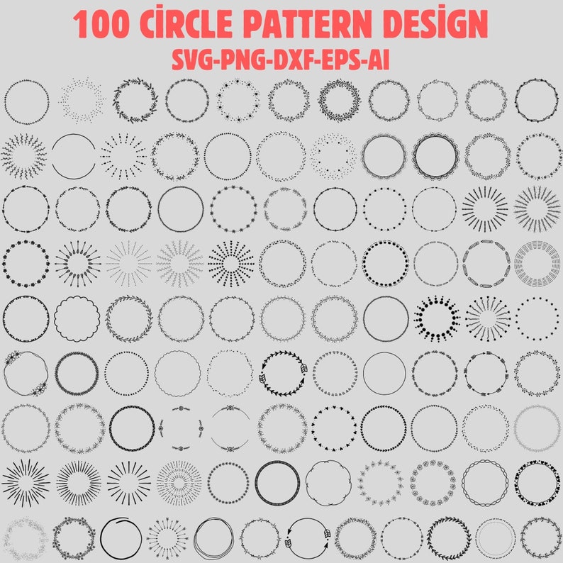 Circle SVG, Circles Monogram Svg, Circle Frames Svg, Circle Border Svg ...