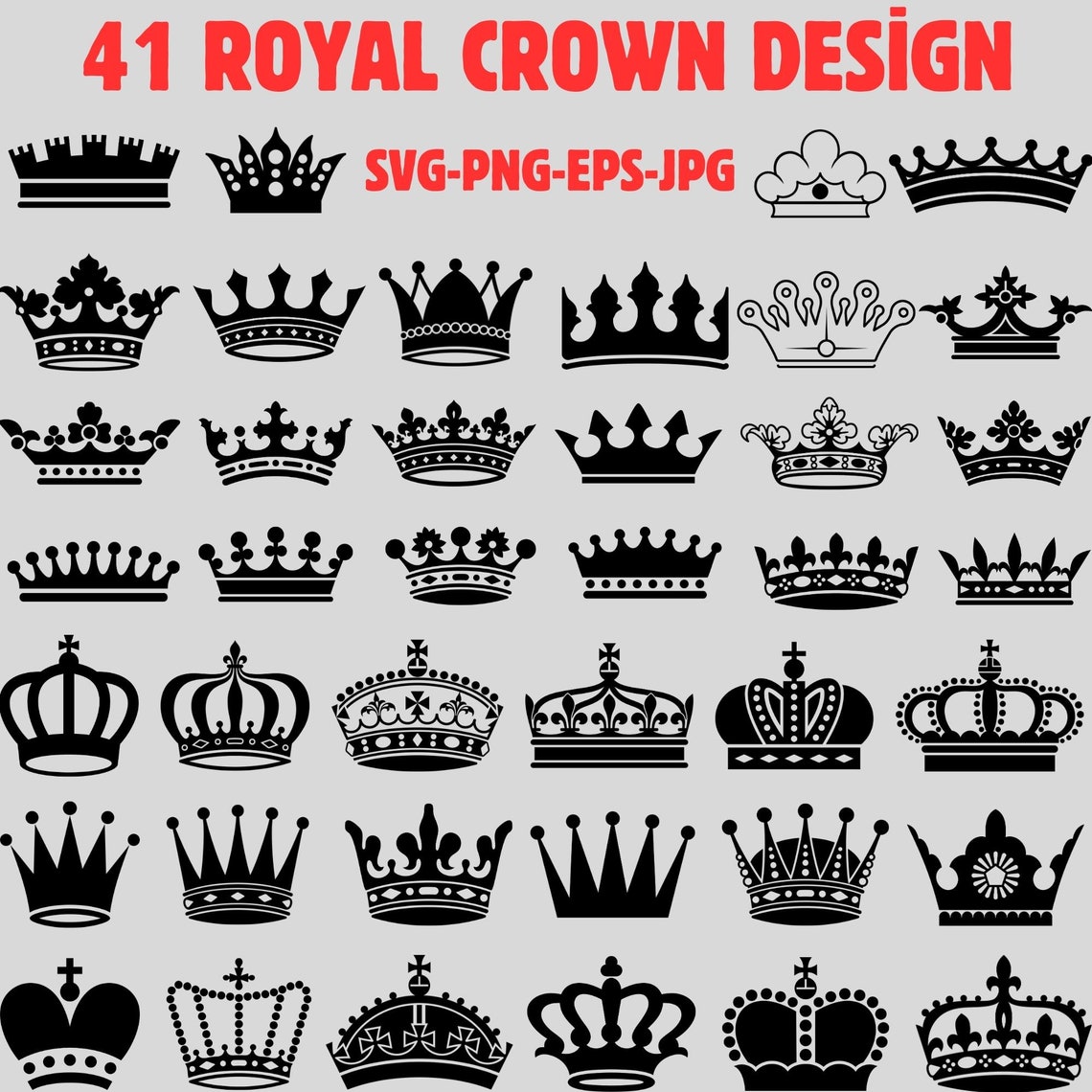 Royal Crown Svg File, King Crown SVG, Queen Crown SVG, Princess Tiara ...
