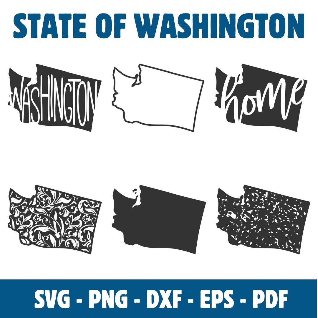US States SVG | Washington State SVG | Commercial Use America Chart ...