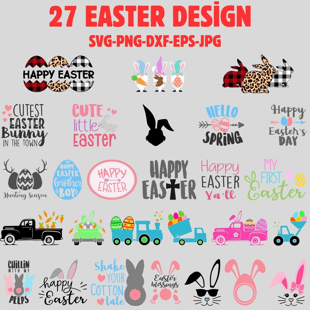 Cross Svg Bundle, Christian Svg, Easter SVG Bundle, Easter Bunny, Bunny Silhouette, Bunny ...