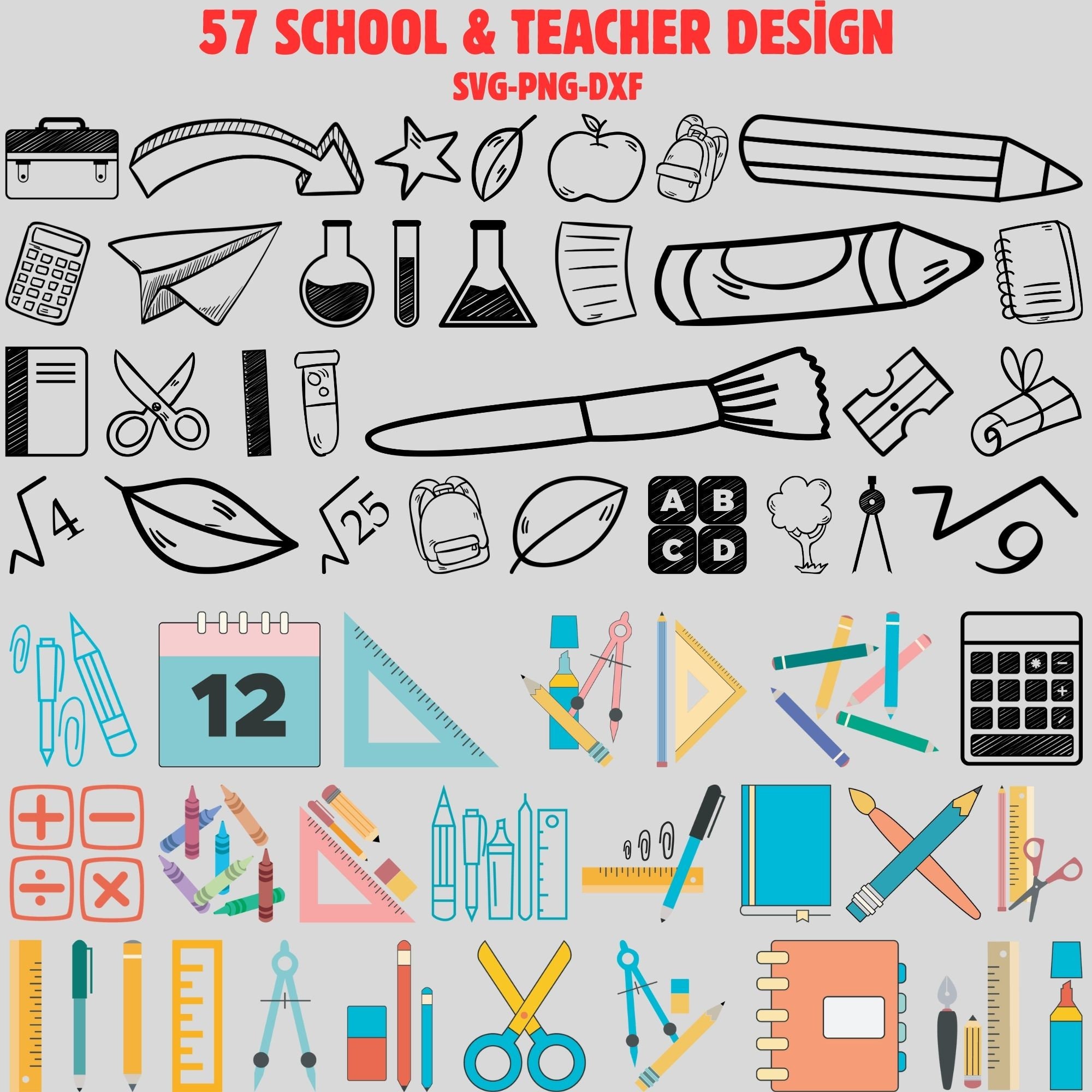 Primary School Svg, Teacher Svg, Students Svg, School Bundle, Teacher ...