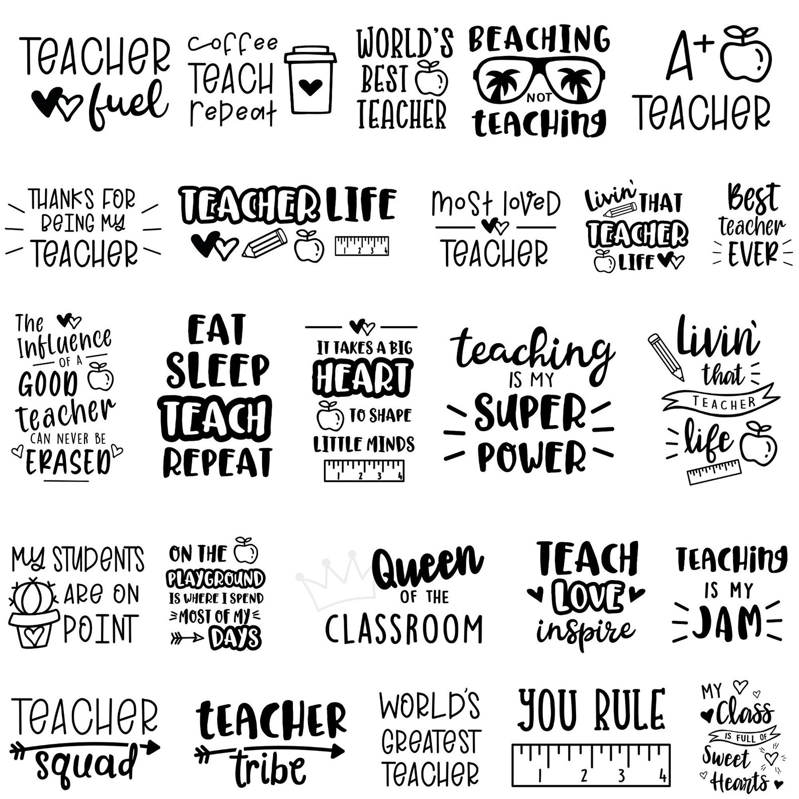 Primary School Svg, Teacher Svg, Students Svg, School Bundle, Teacher ...