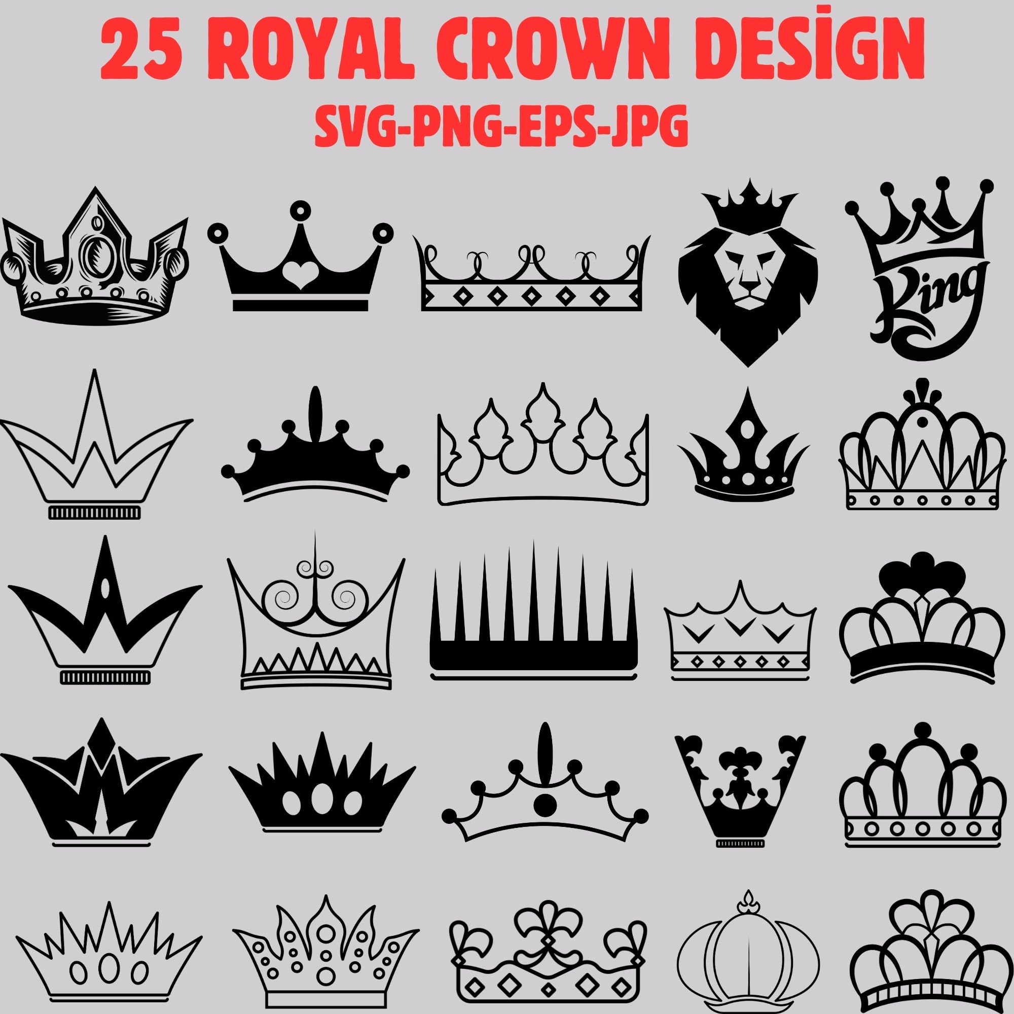 Royal Crown Svg File, King Crown SVG, Queen Crown SVG, Princess Tiara ...