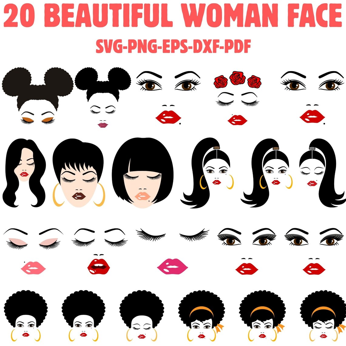 Cricut Svg, Woman Face Cut, Beautiful Woman Face, Woman Face Svg, Face ...