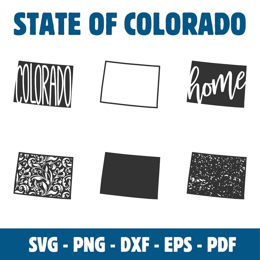 US States SVG | Colorado State SVG | Commercial Use America Chart ...
