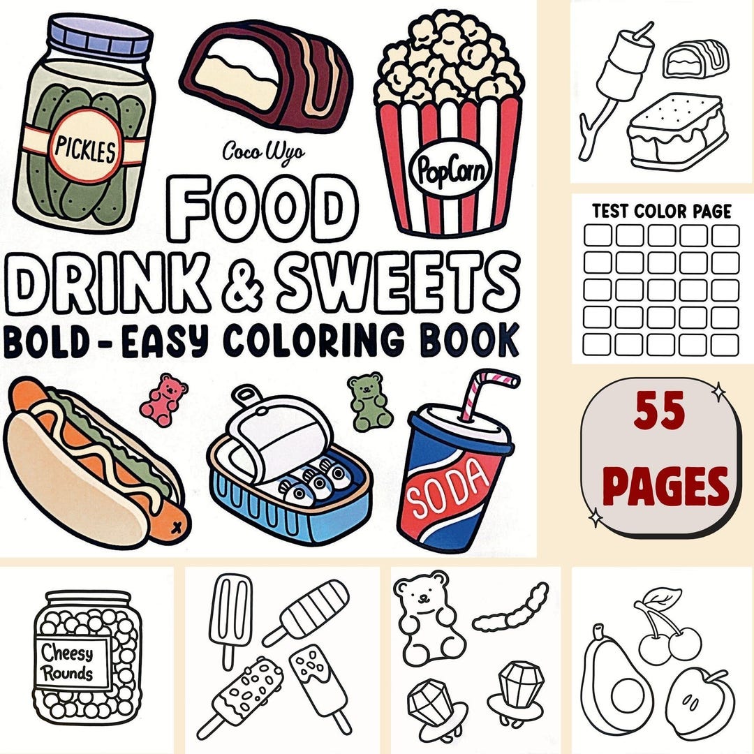 Coco Wyo Coloring Book: Cute Sweet Animals - Cute Animal Designs for ...