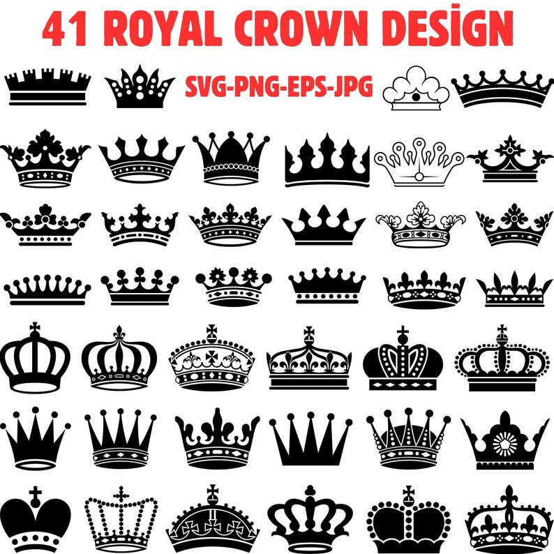 Royal Crown Svg File, King Crown SVG, Queen Crown SVG, Princess Tiara ...