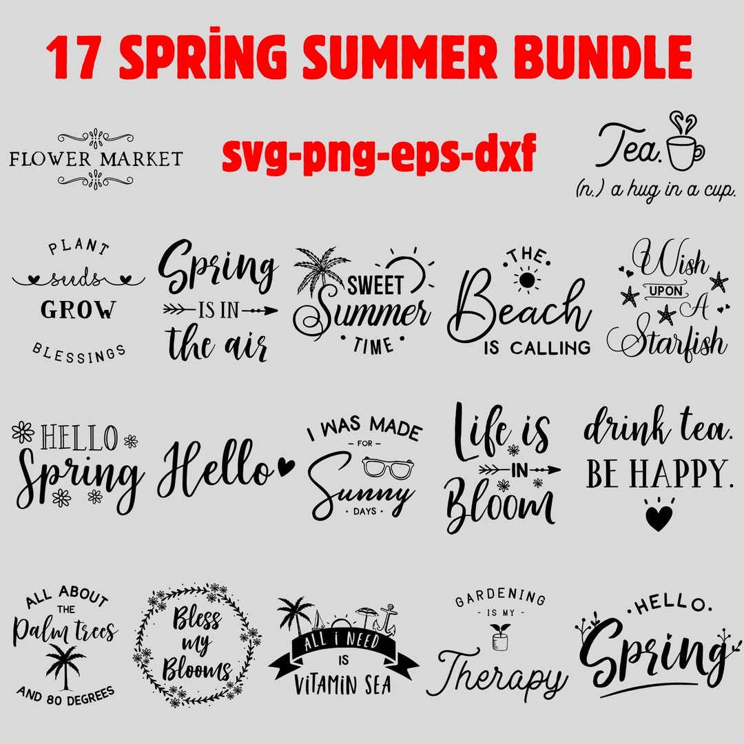 Spring Summer, Spring Svg, Beach Svg, Spring Quotes, Summer Svg ...
