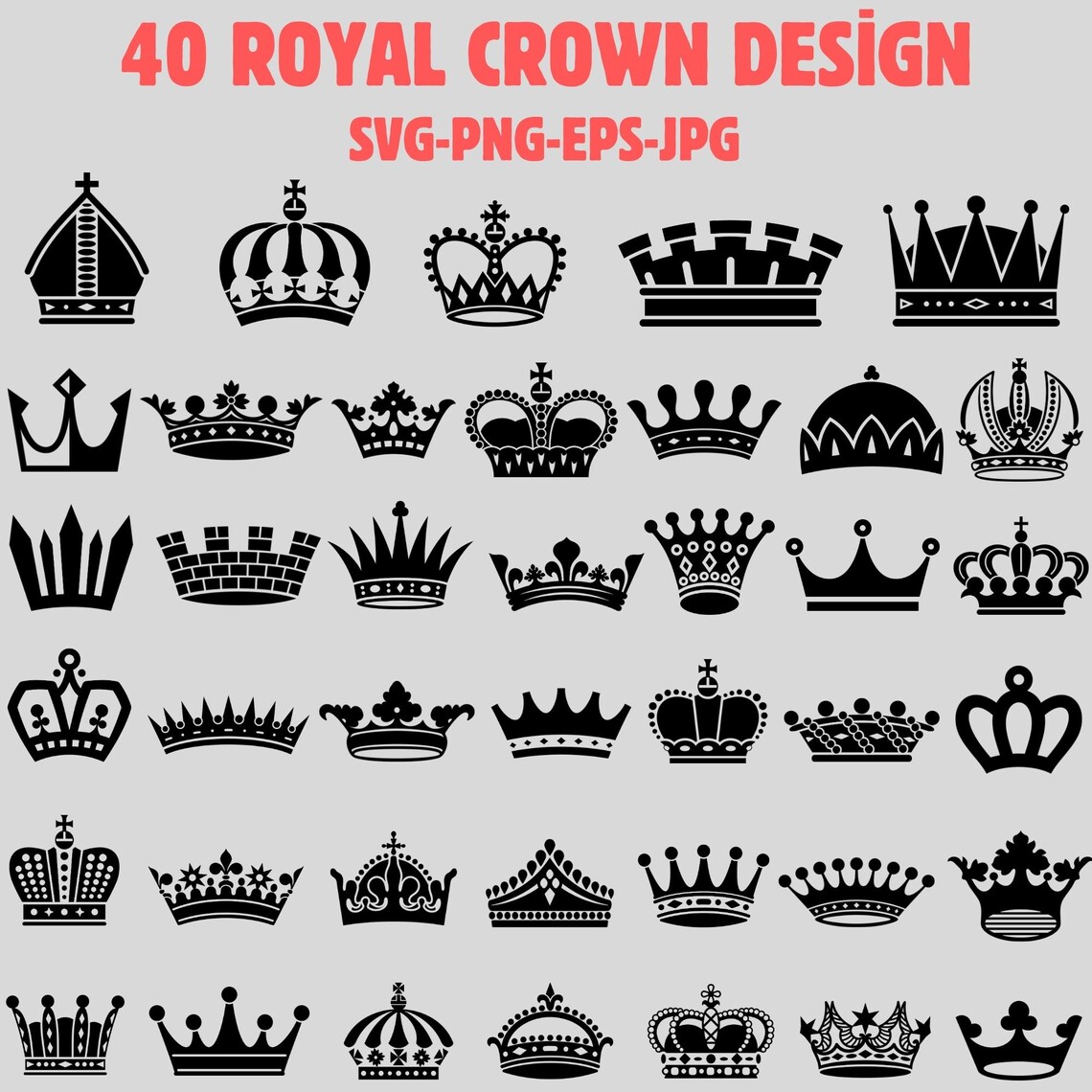 Royal Crown Svg File, King Crown SVG, Queen Crown SVG, Princess Tiara ...