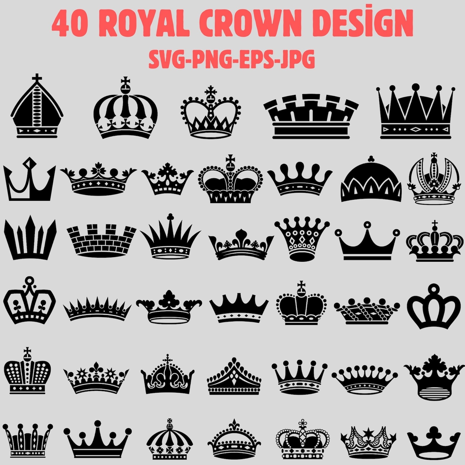 Royal Crown Svg File, King Crown SVG, Queen Crown SVG, Princess Tiara ...