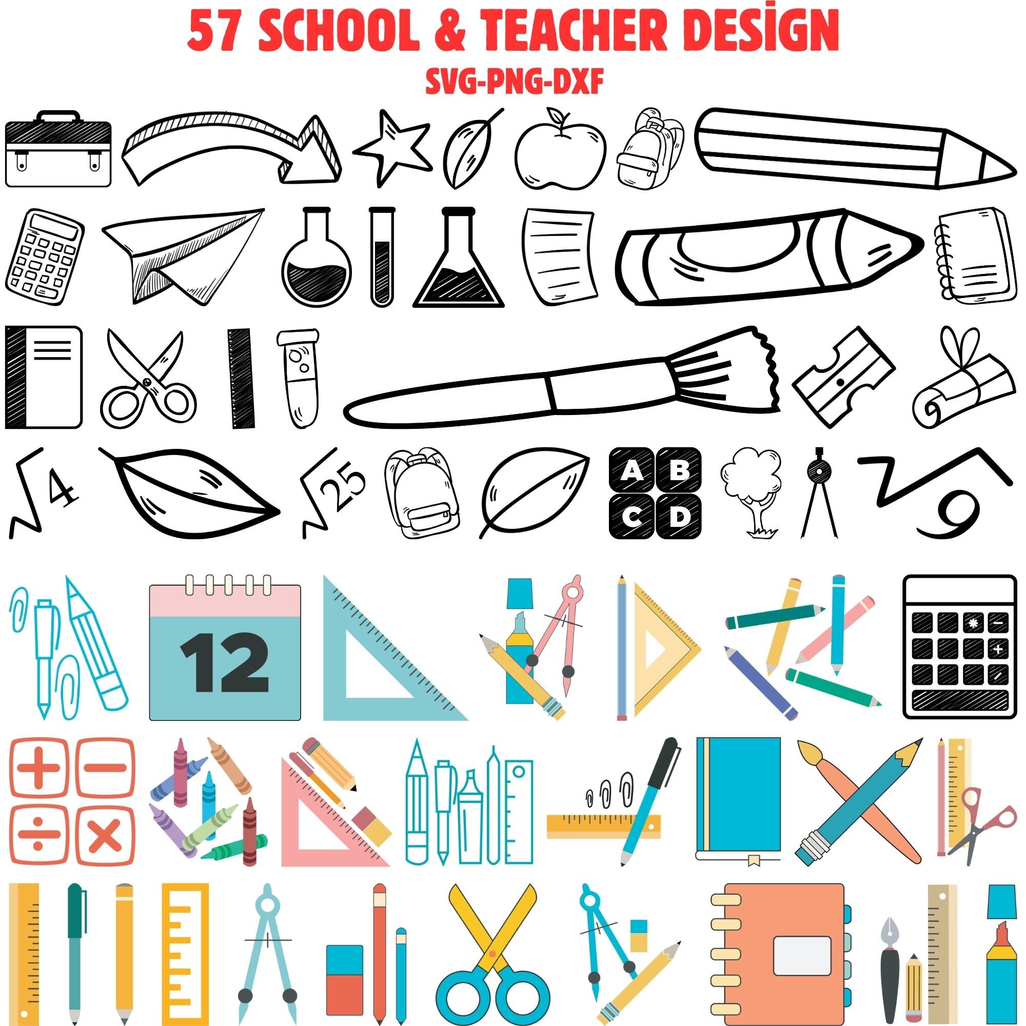 Primary School Svg, Teacher Svg, Students Svg, School Bundle, Teacher ...