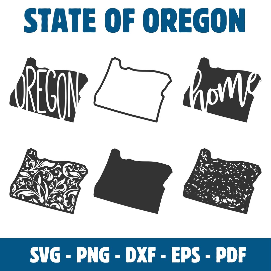 US States SVG | New Oregon State SVG | Commercial Use America Chart ...