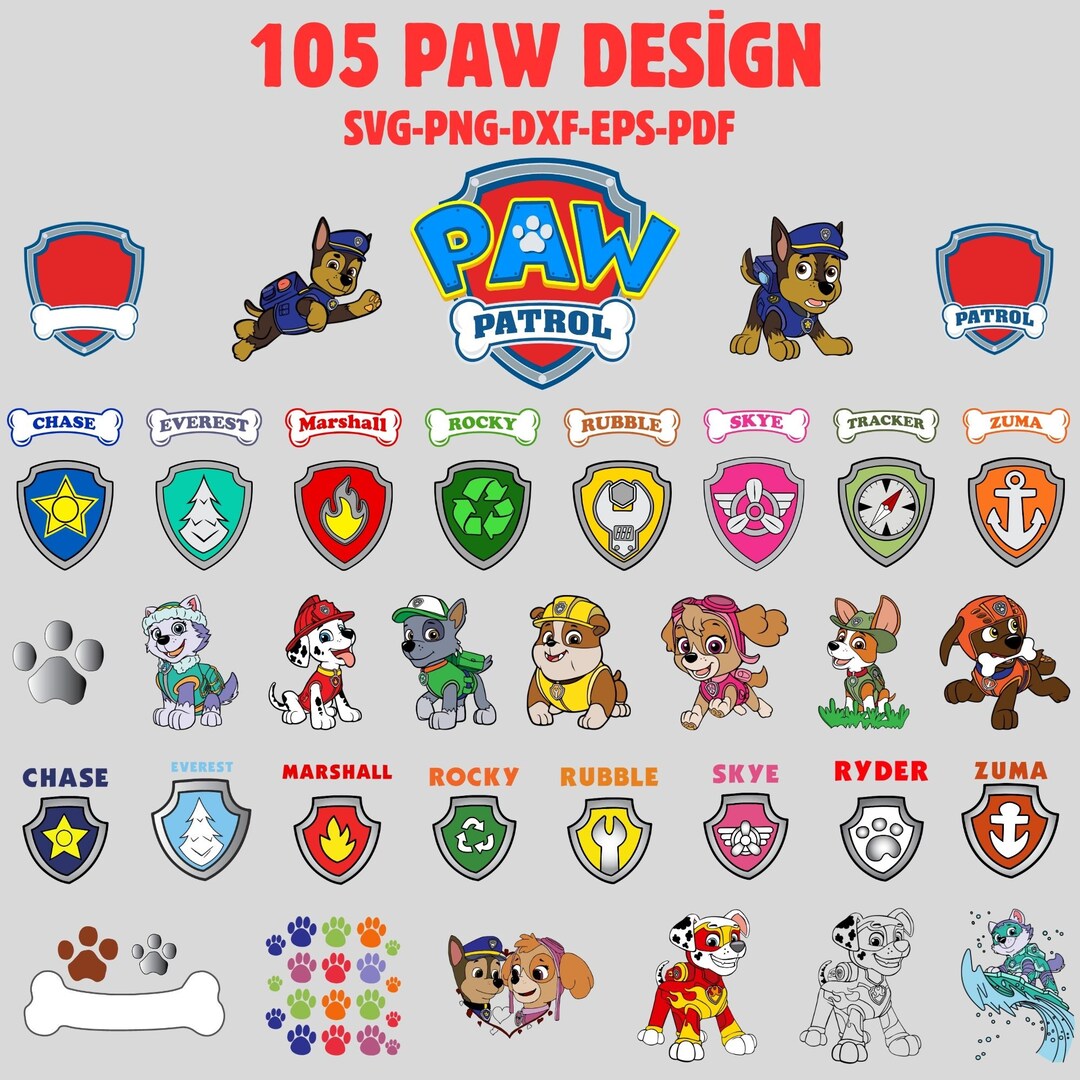 Paw Pat Svg, Paw Svg, 3D Paw Alphabet Clipart, Paw Font Blue , Paw Svg ...