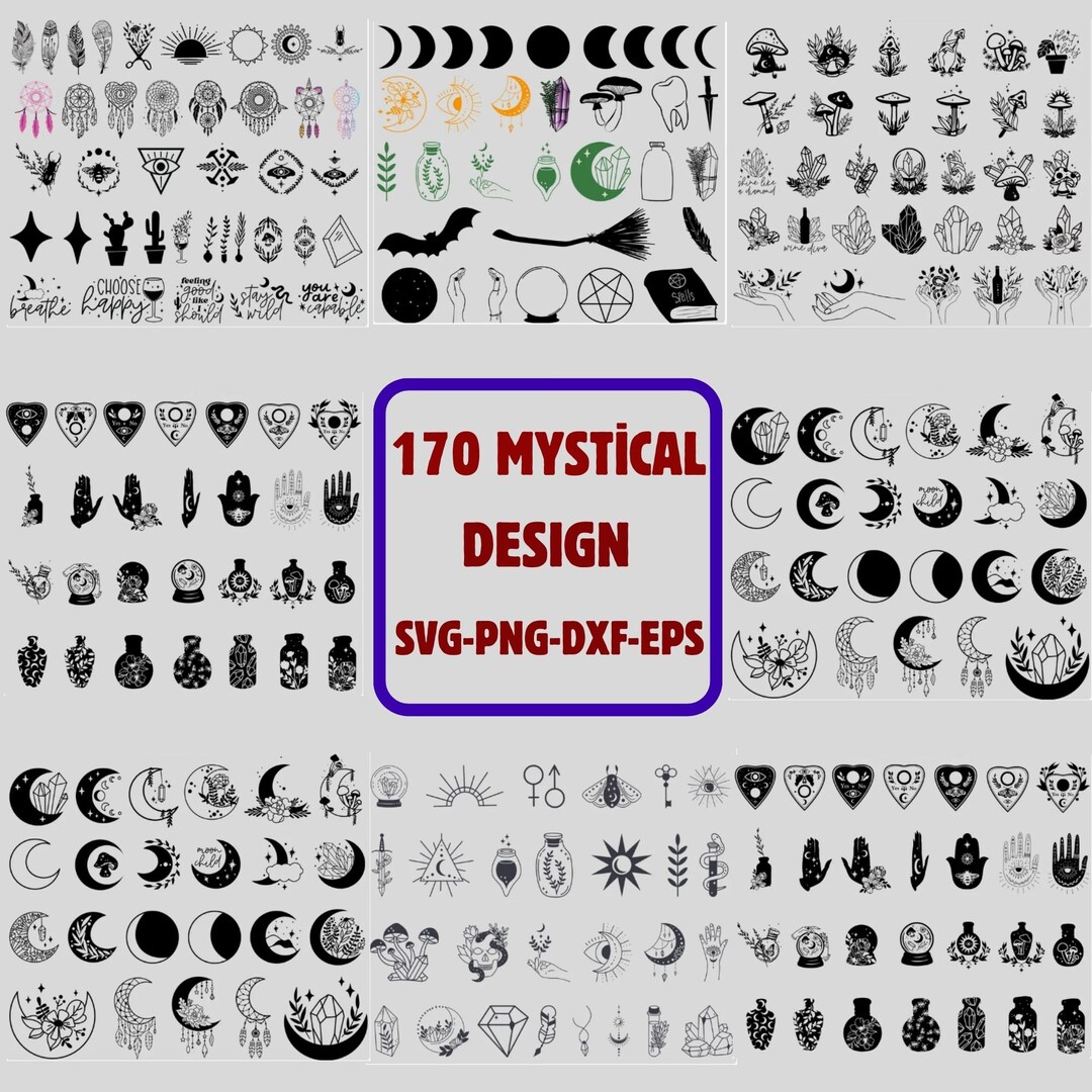 Mega Mystical Svg, Mystical Bundle Svg, Mystical Svg, Moon Svg, Witchy ...