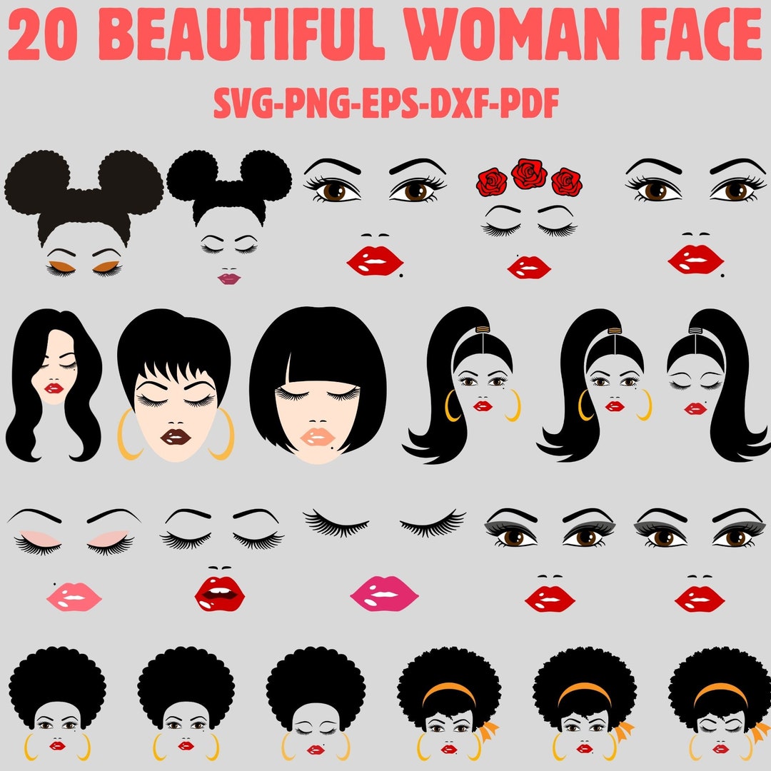 Cricut Svg, Woman Face Cut, Beautiful Woman Face, Woman Face Svg, Face ...