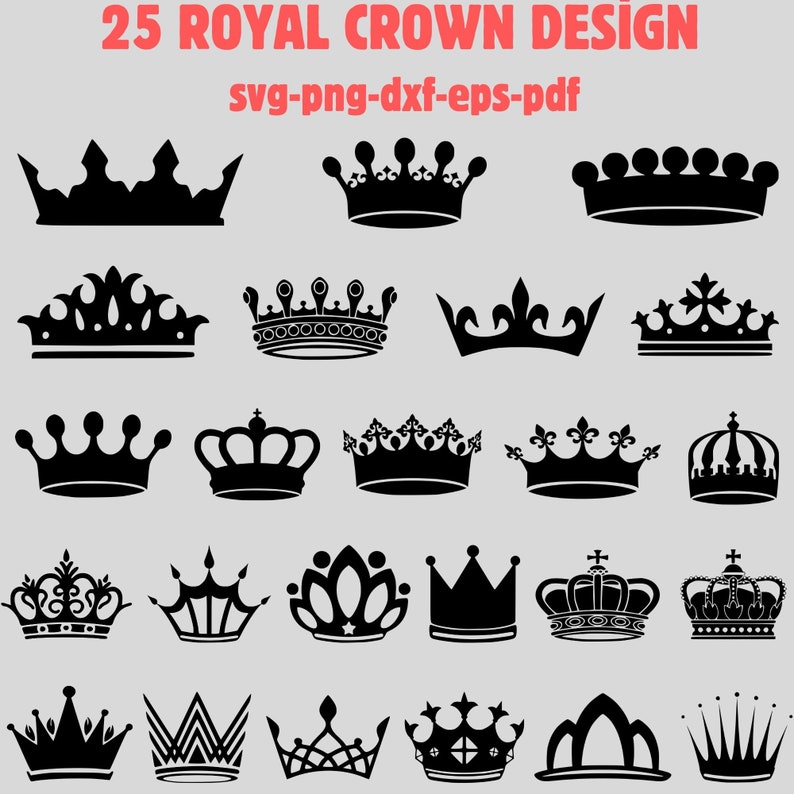 Royal Crown Svg File, King Crown SVG, Queen Crown SVG, Princess Tiara ...