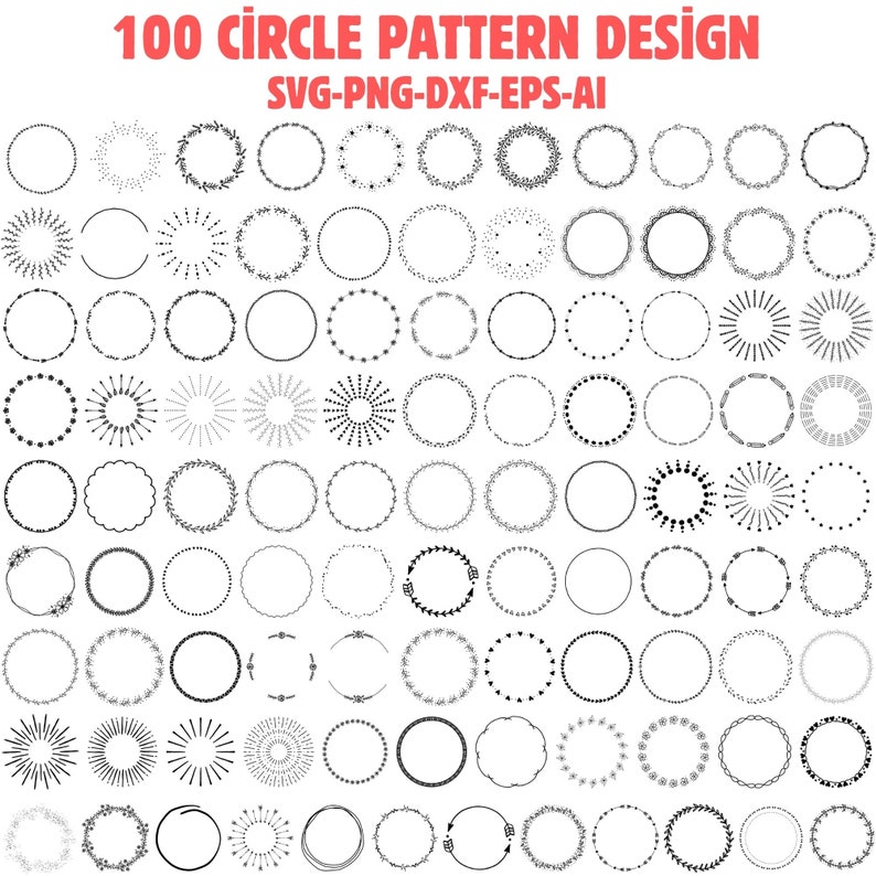 Circle SVG, Circles Monogram Svg, Circle Frames Svg, Circle Border Svg ...