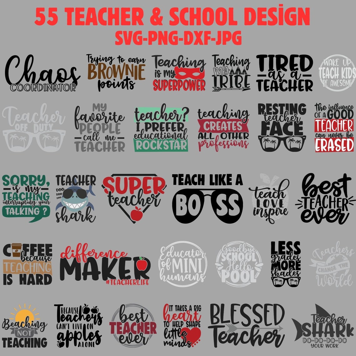 Primary School Svg, Teacher Svg, Students Svg, School Bundle, Teacher ...