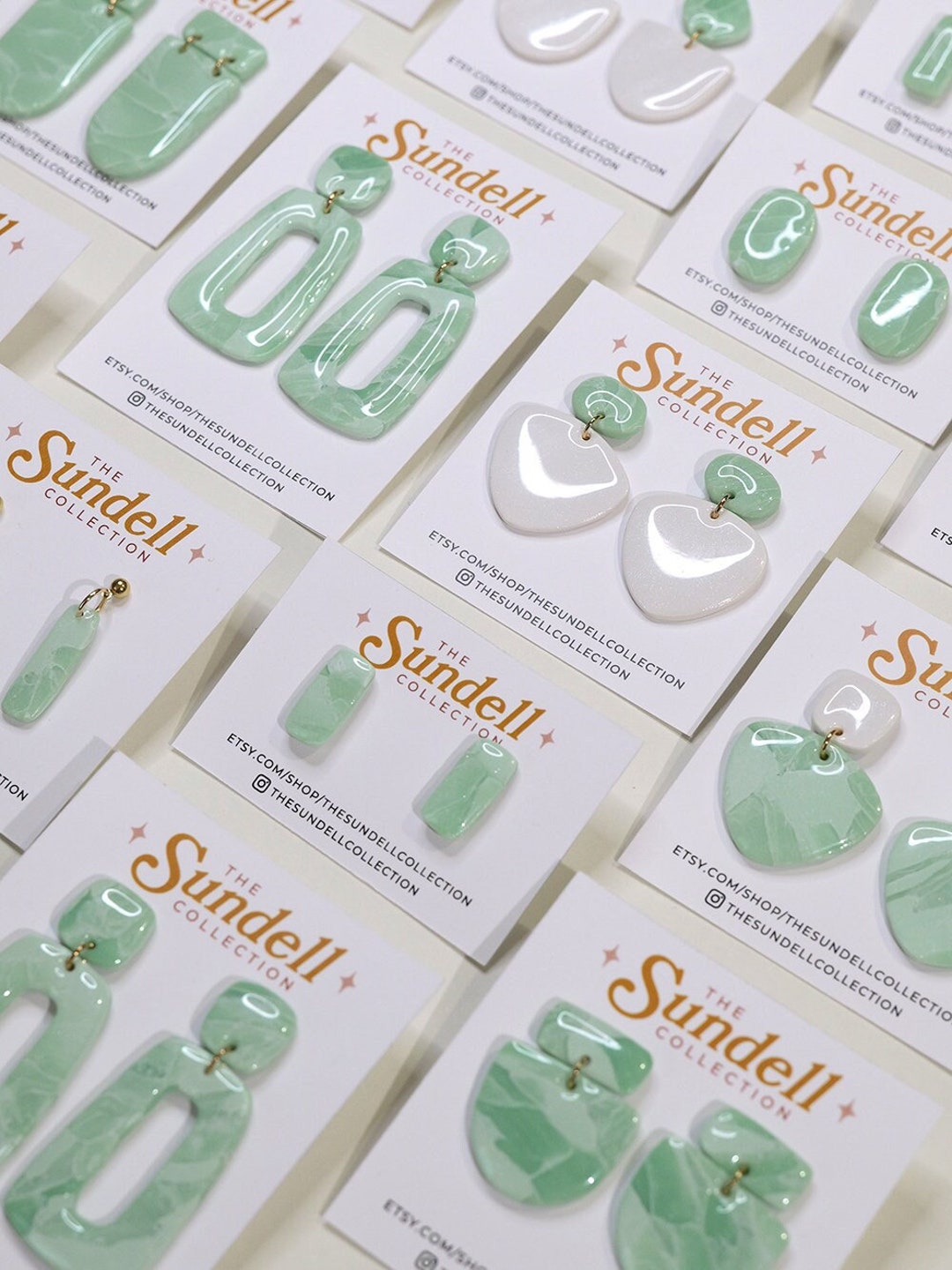 Milky Jade Marble Series | Jade Green Marble | Polymer Clay Earrings ...