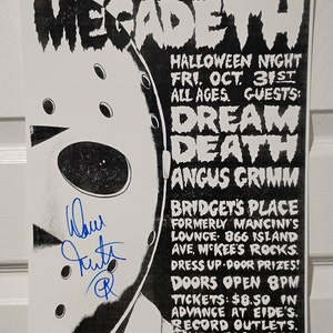 MEGADETH, Signed Poster, Autographed by Dave Mustaine Poster With COA ...