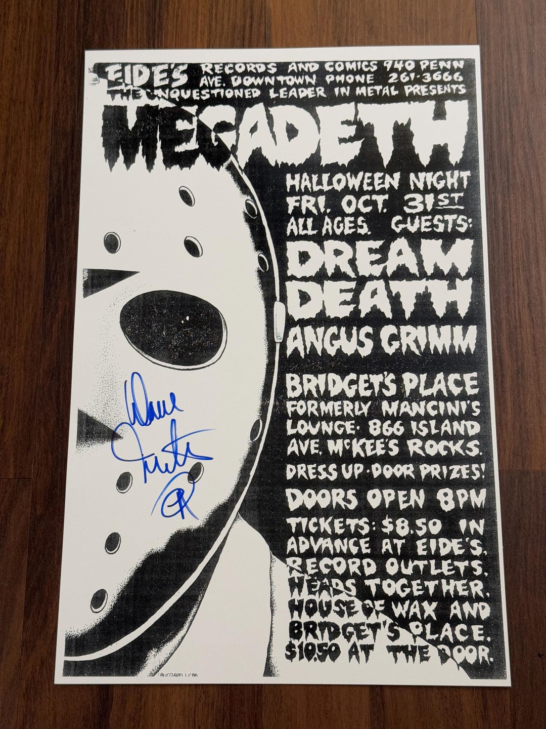 MEGADETH, Signed Poster, Autographed by Dave Mustaine Poster With COA ...
