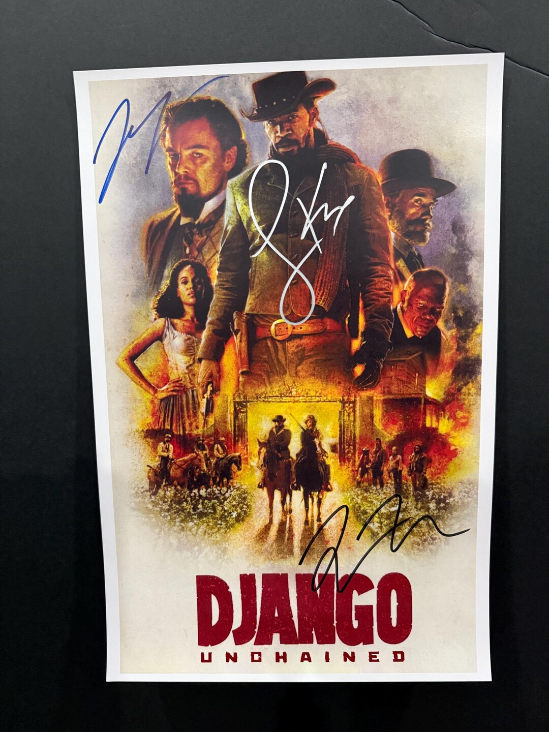 Django Unchained, Signed Poster, Autographed by Jamie Foxx, Leonardo ...