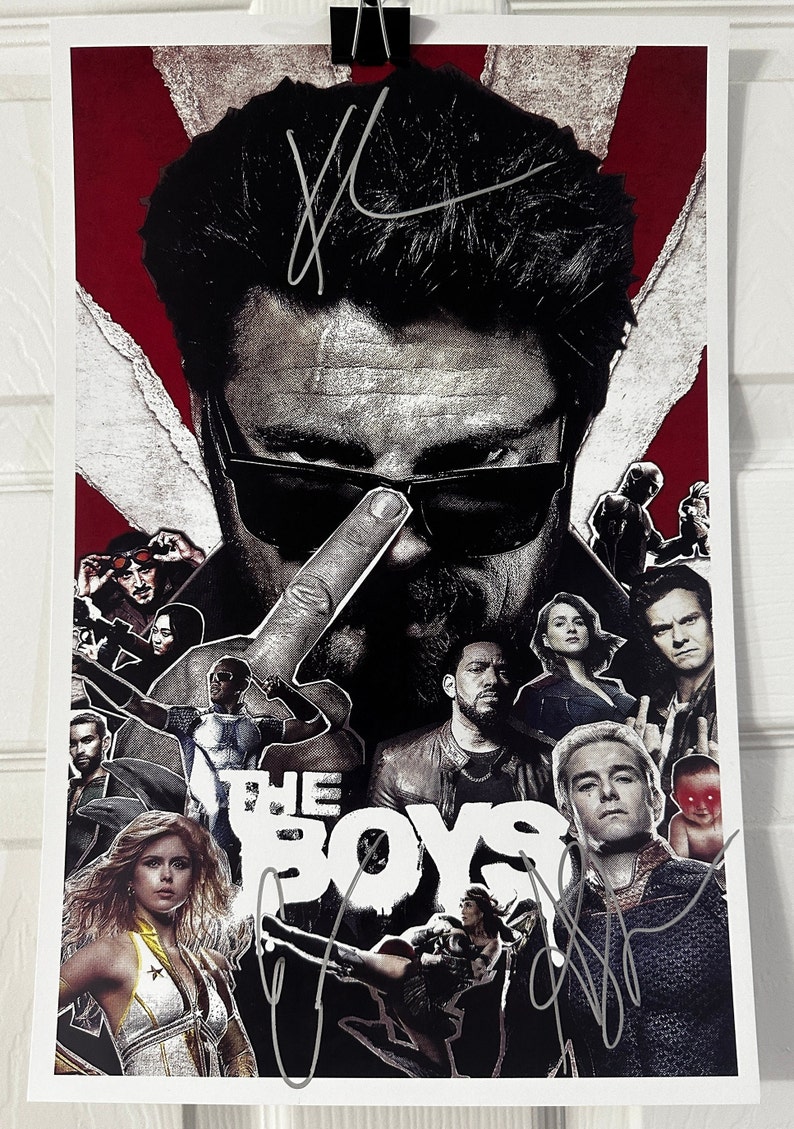 THE BOYS, Signed Poster, Autographed by Karl Urban, Erin Moriarty, and ...