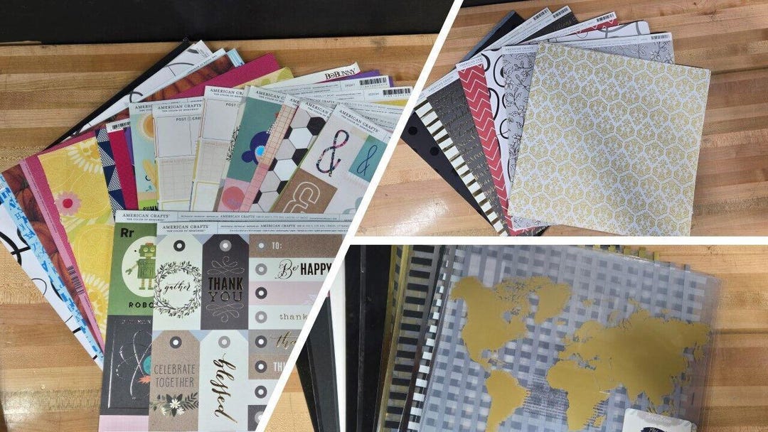 Assorted 3 Lbs Sets Scrapbooking Card Stock 12in X 12in OS Bulk ...