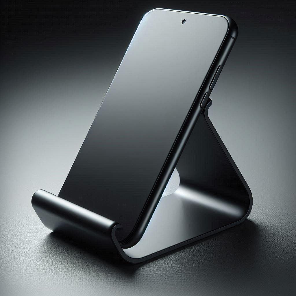 Curved Design Phone Stand | Smartphone Holder | 3d Printed - Etsy