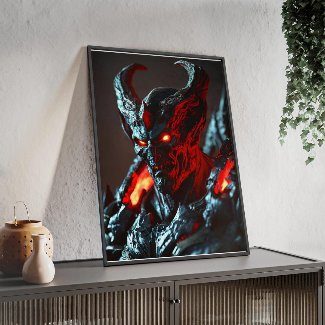 Doom Posters With Wooden Frame Alternative Charachter, Dota 2 Poster ...