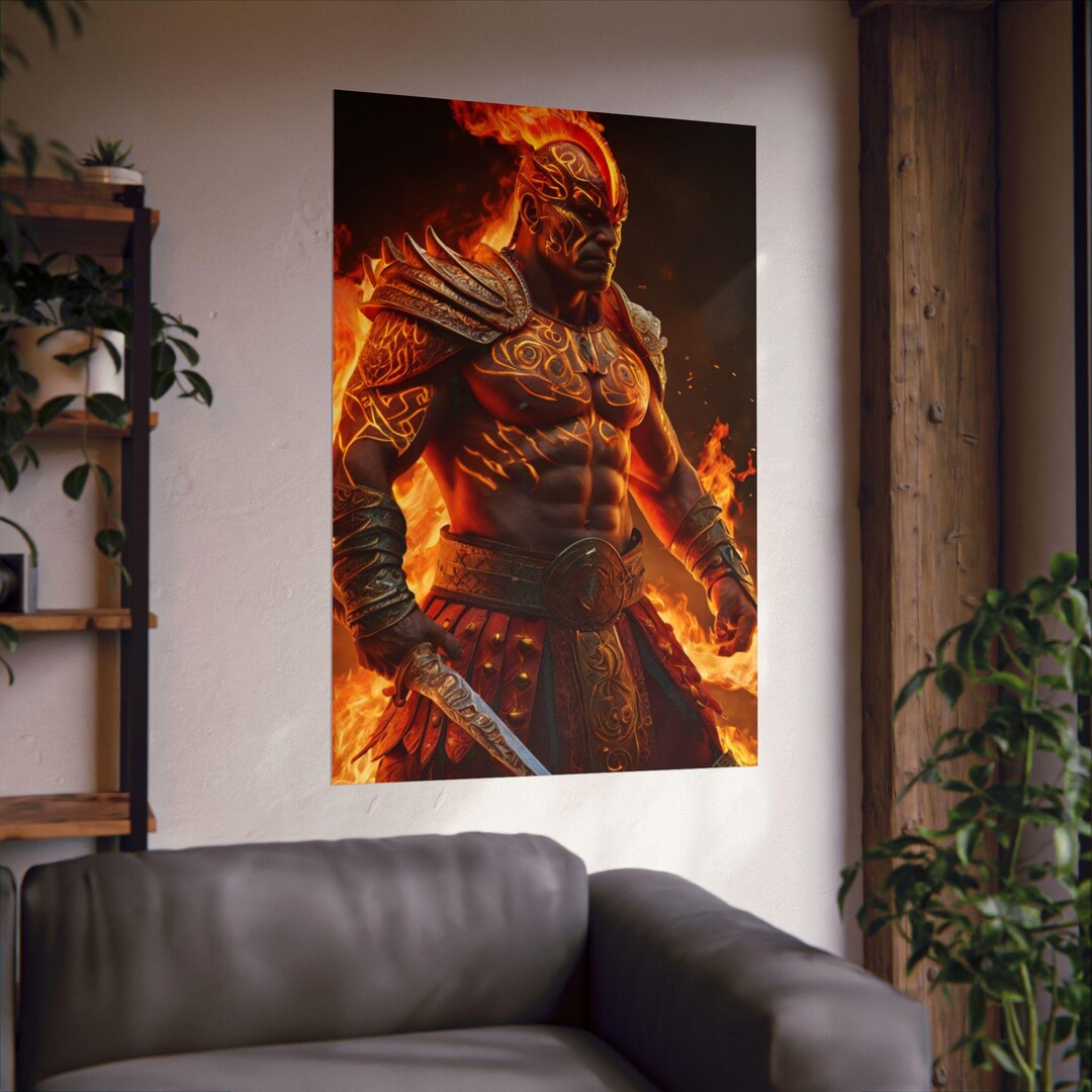 Ember Spirit Dota 2 Gamer Wall Art, Matte Vertical Posters, Hero ...