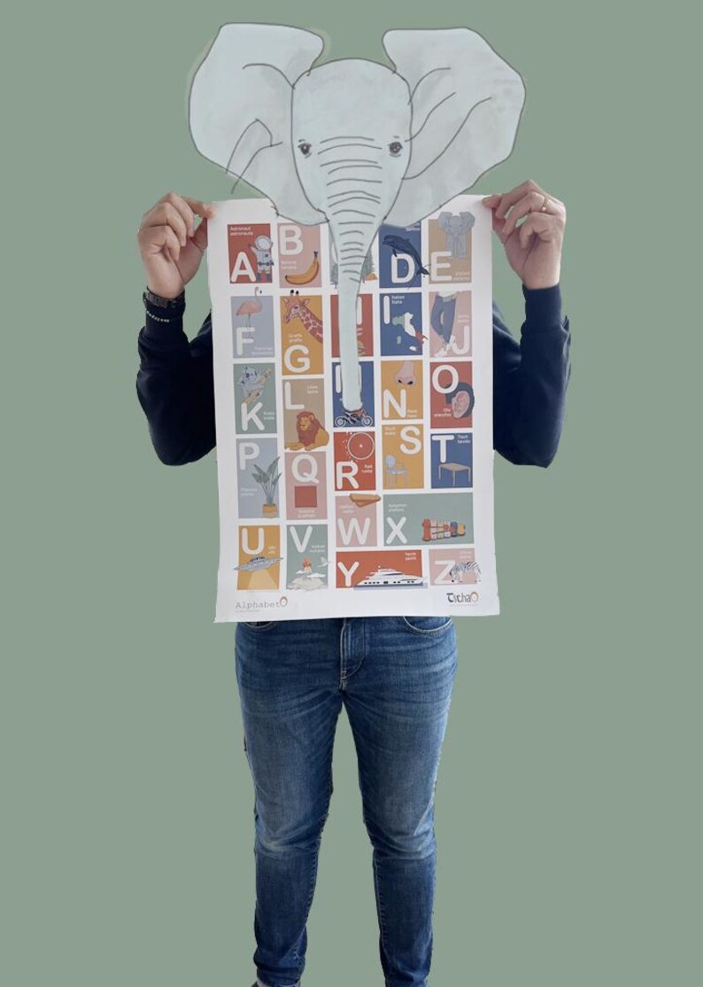 Alphabeto Bilingual Alphabet Poster Poster ABC German Italian Poster ...