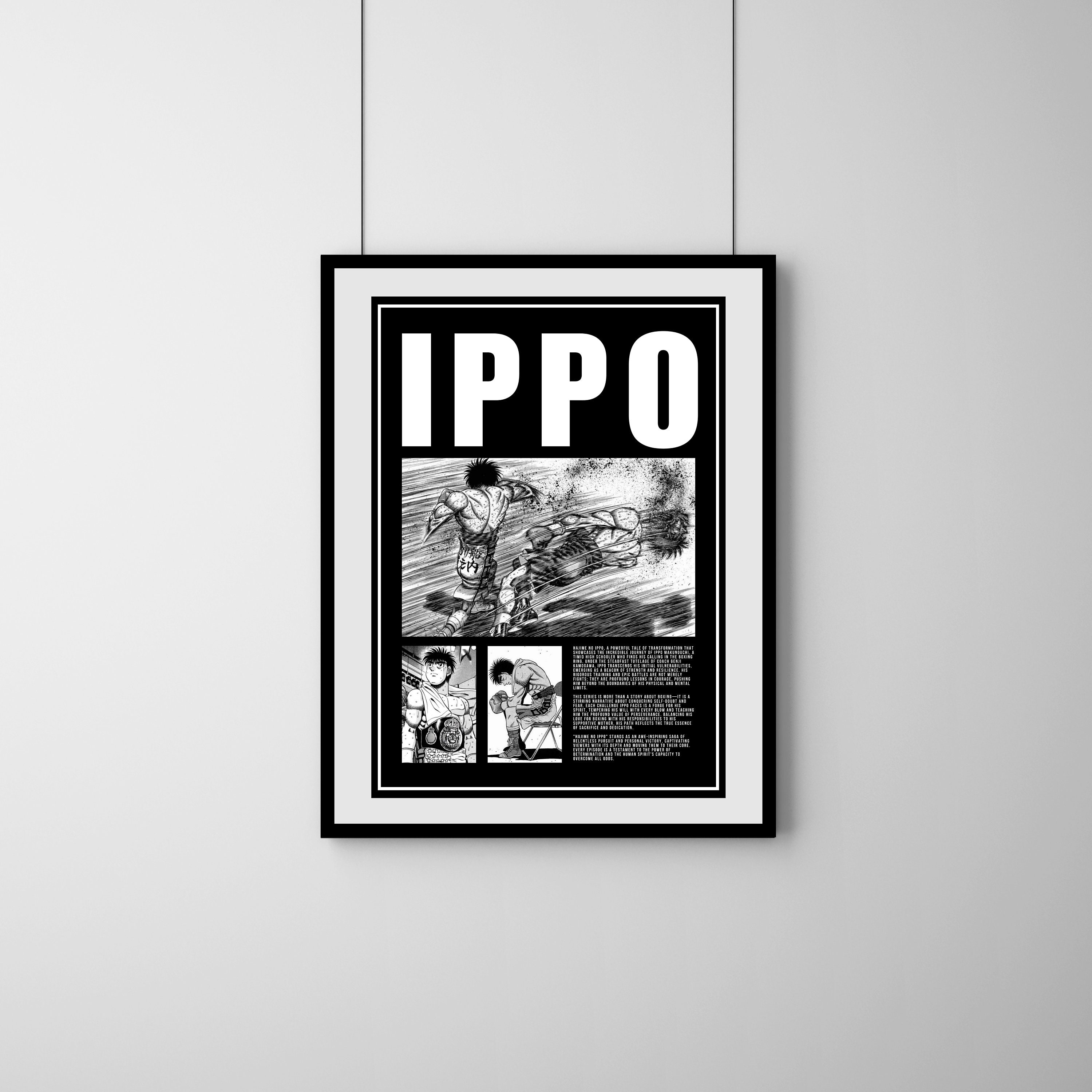 Hajime No Ippo Poster of IPPO, Anime Wall Art, Manga Print, Fighting ...