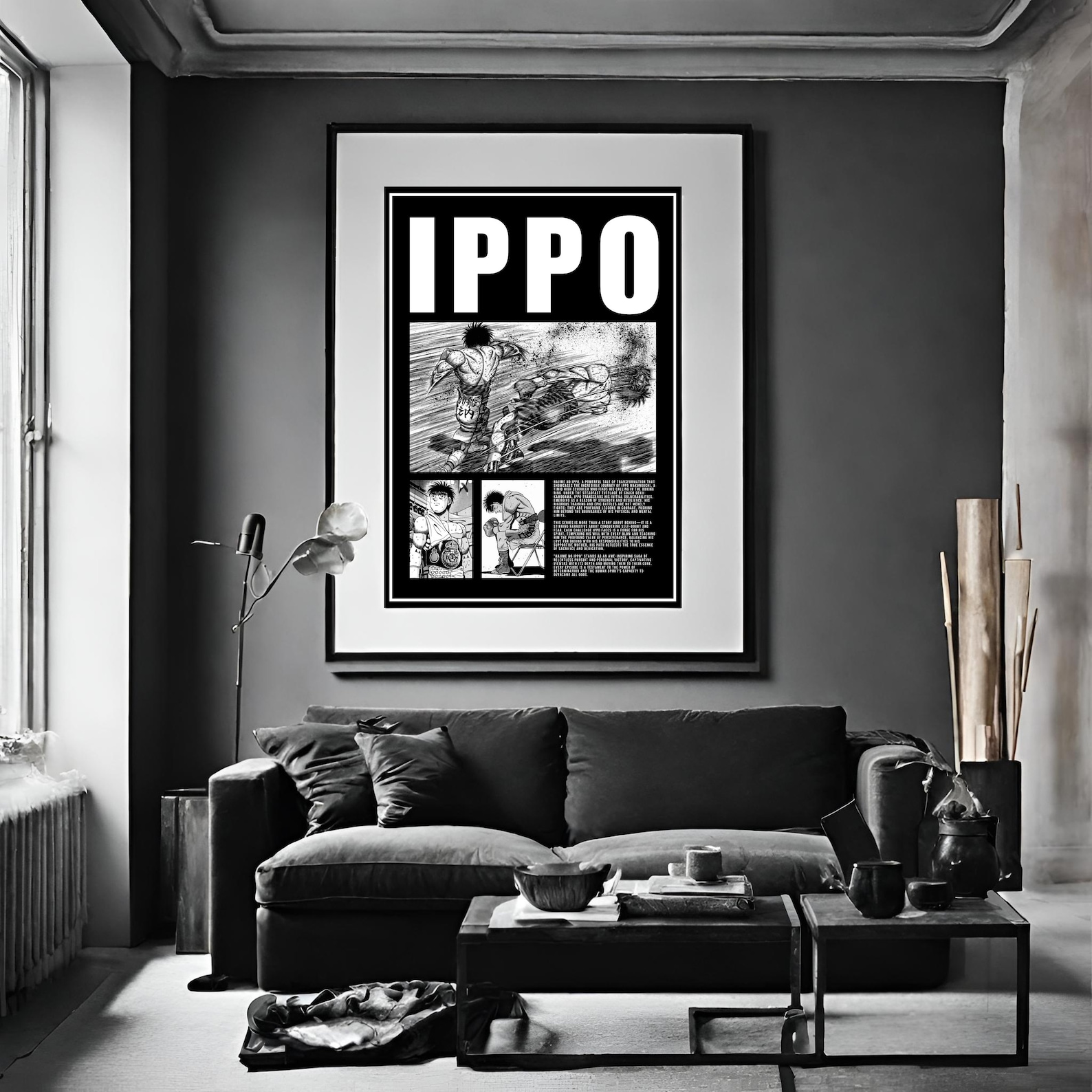 Hajime No Ippo Poster of IPPO, Anime Wall Art, Manga Print, Fighting ...