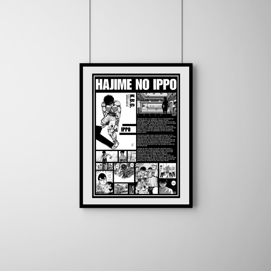 Hajime No Ippo Poster With an Inspiring Text, Anime Wall Art, Manga ...