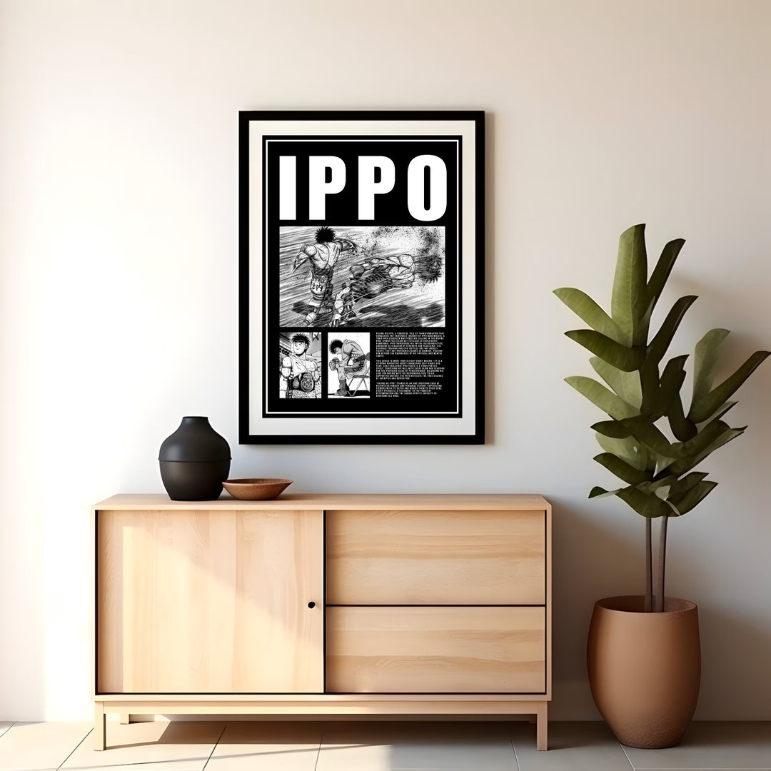 Hajime No Ippo Poster of IPPO, Anime Wall Art, Manga Print, Fighting ...