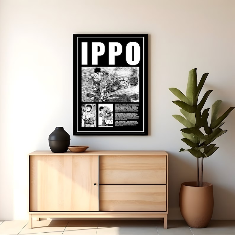 Hajime No Ippo Poster of IPPO, Anime Wall Art, Manga Print, Fighting ...