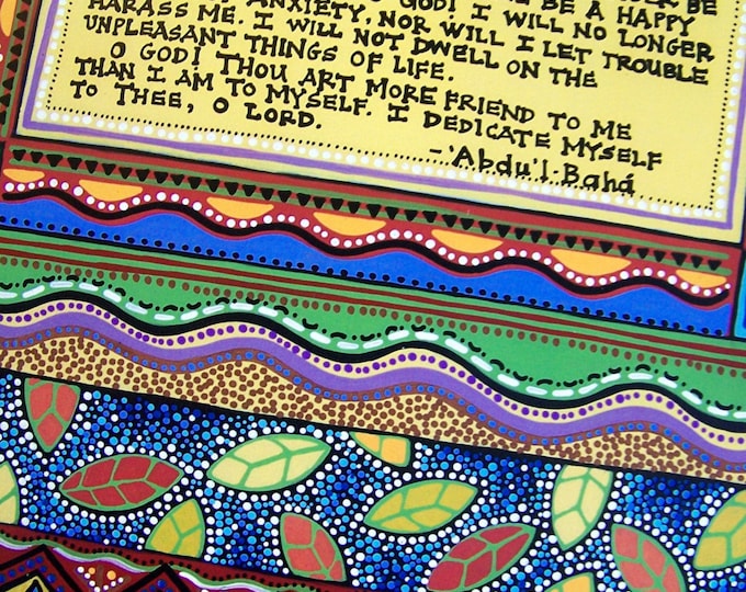 Art Print of Bahai Prayer ...refresh and Gladden My Spirit - Etsy