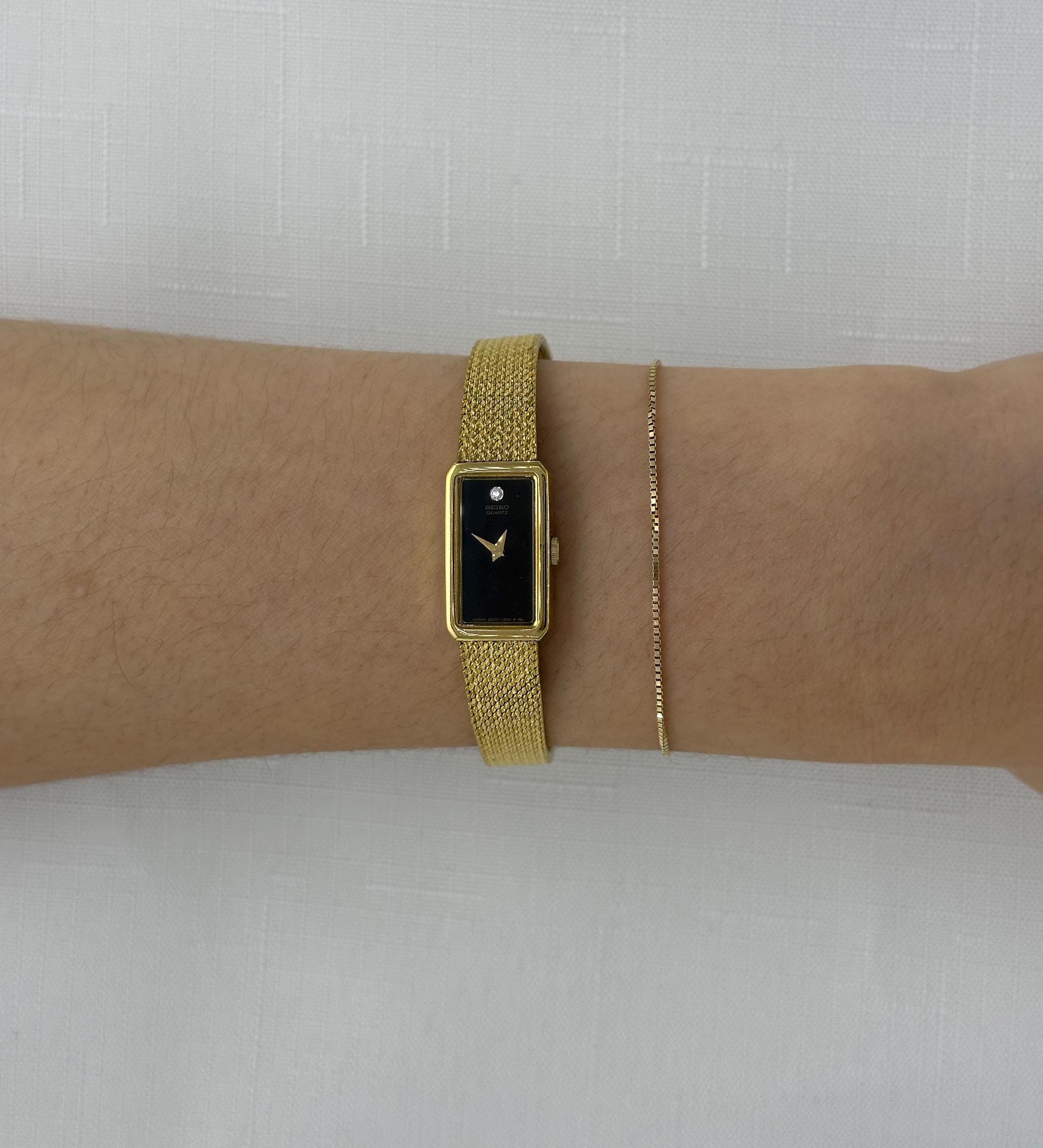Vintage Ladies Gold Seiko Rectangle Watch - Etsy