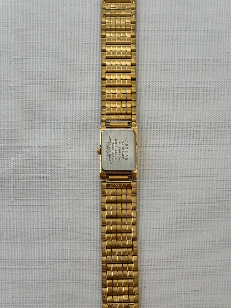 Vintage Ladies Gold Rectangle Seiko Watch - Etsy