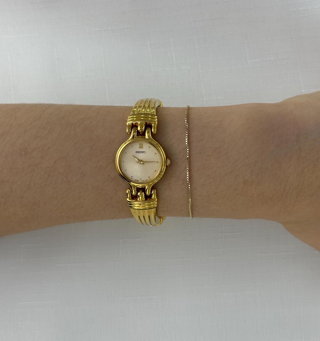 Vintage Ladies Gold Seiko Circle Watch - Etsy