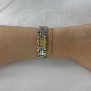 Vintage Ladies Two-toned Silver/gold Rectangle Citizen Elegance Watch ...