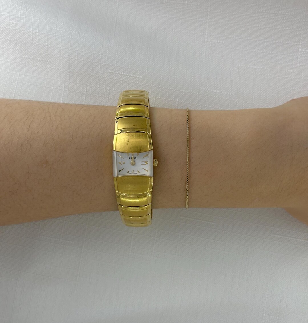 Vintage Ladies Chunky Retro Gold Pulsar Bangle Watch - Etsy