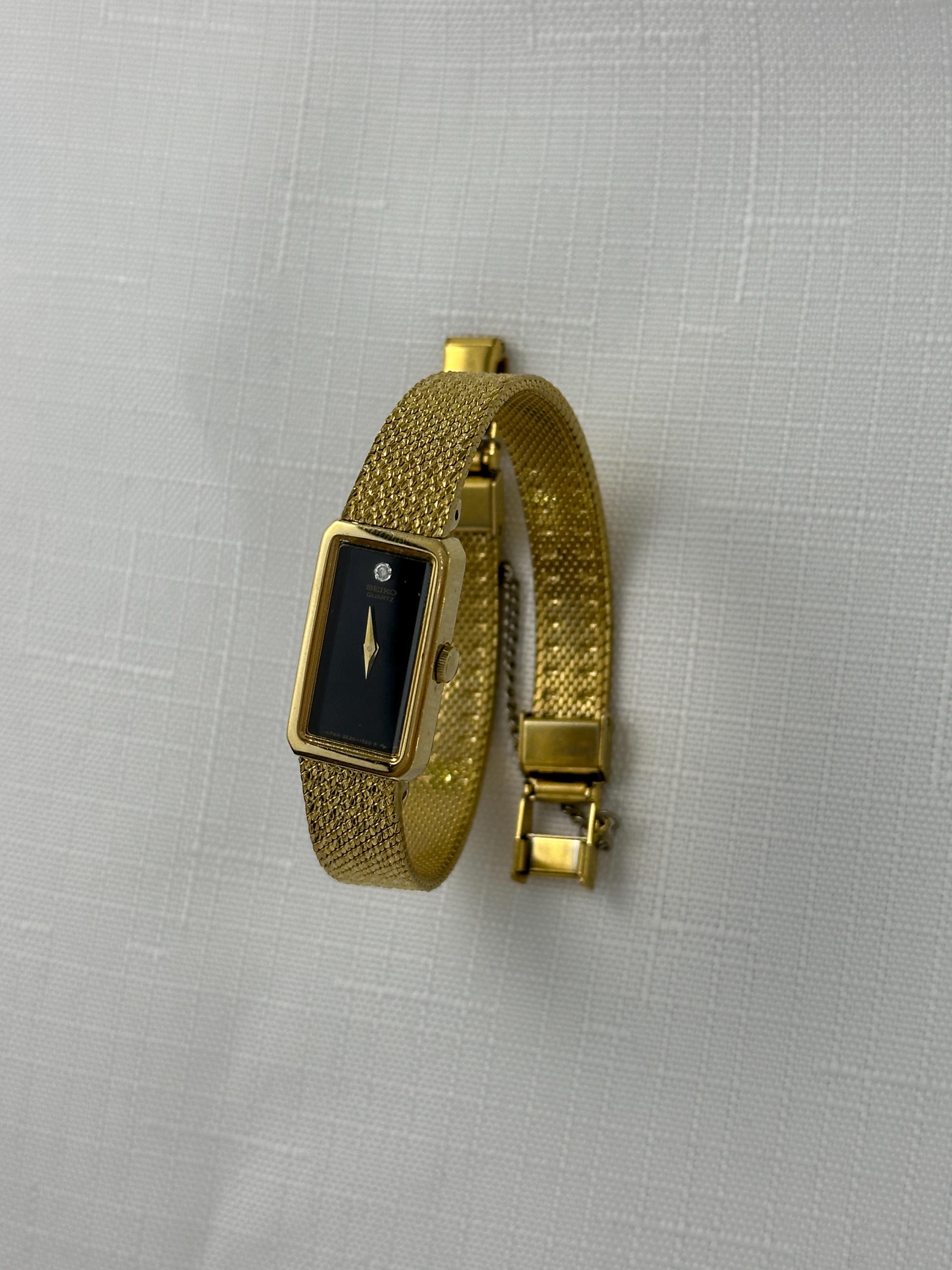 Vintage Ladies Gold Seiko Rectangle Watch - Etsy