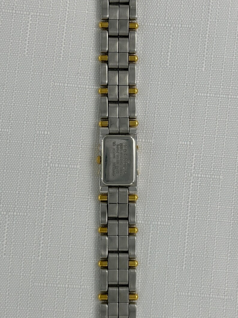 Vintage Ladies Two-toned Silver/gold Rectangle Citizen Elegance Watch ...