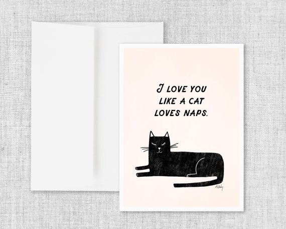 Cat Naps Greeting Card | Etsy