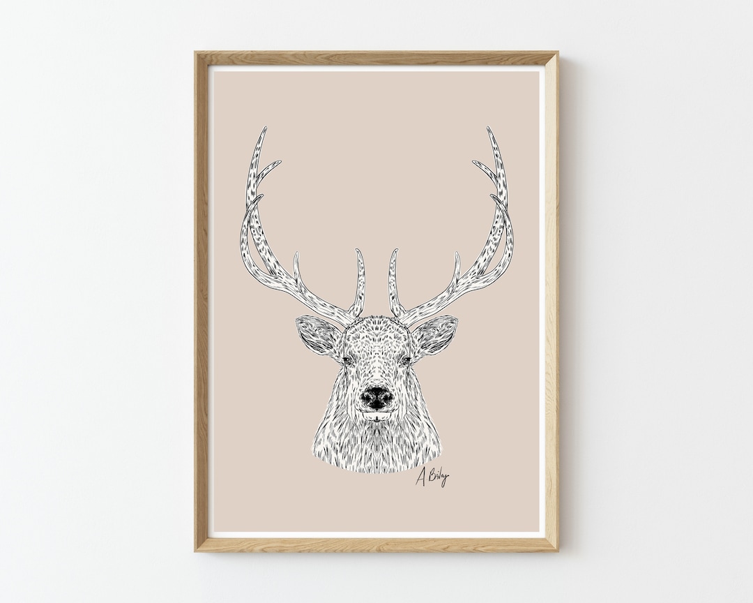 Elk Art Print | Bull Elk Wall Art | Customizable Prints | Elk Antlers ...