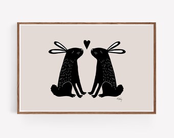 Rabbit Art Print | Etsy