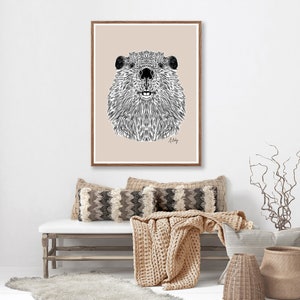 Beaver Art Print | Beaver Wall Art | Customizable Prints | Nursery ...