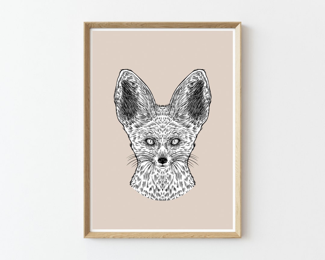 Fennec Fox Art Print | Fine Art Print | Wall Art | Customizable Prints ...